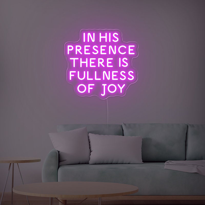 In His Presence Neon Sign: Christian LED Wall Decor - Etsy