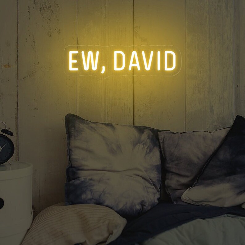 Ew David Neon Sign,funny Wall Art,custom Name Sign,bedroom Hangings ...