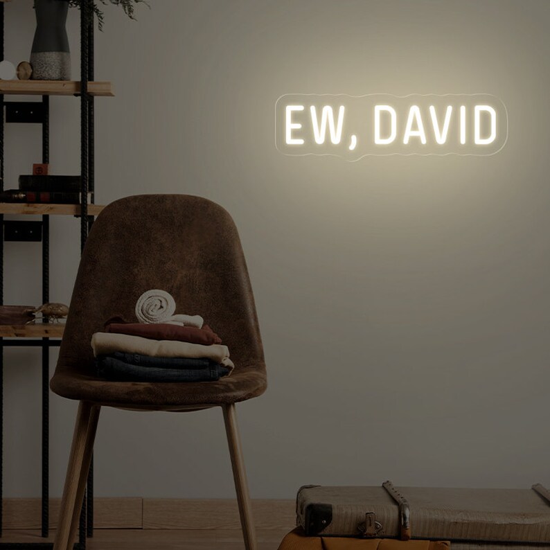 Ew David Neon Sign,funny Wall Art,custom Name Sign,bedroom Hangings ...