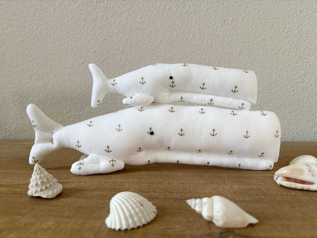 White Whale Toy Stuffed Whales Plush Softie Whales Nautical Aquatic ...