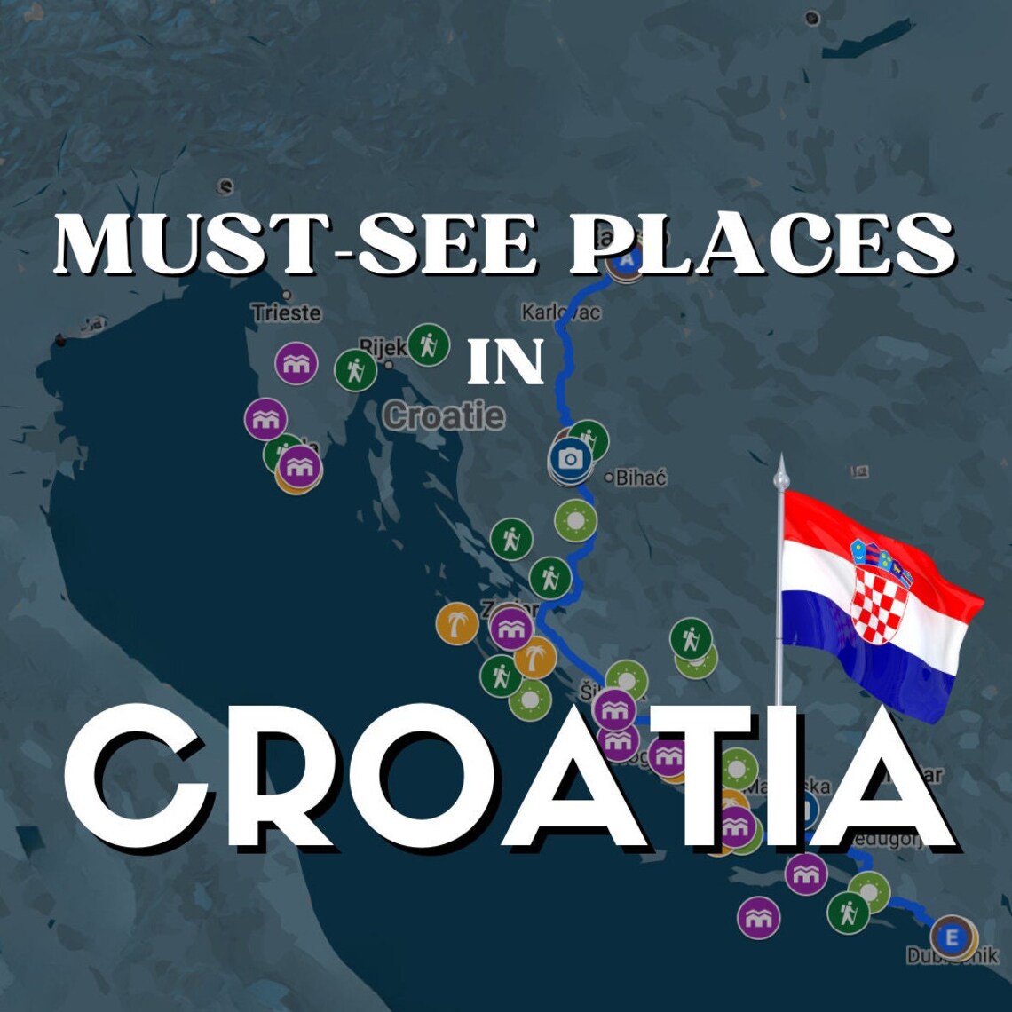 Google Maps Guide - Must-see Places in Croatia Google Maps - 100 Places ...