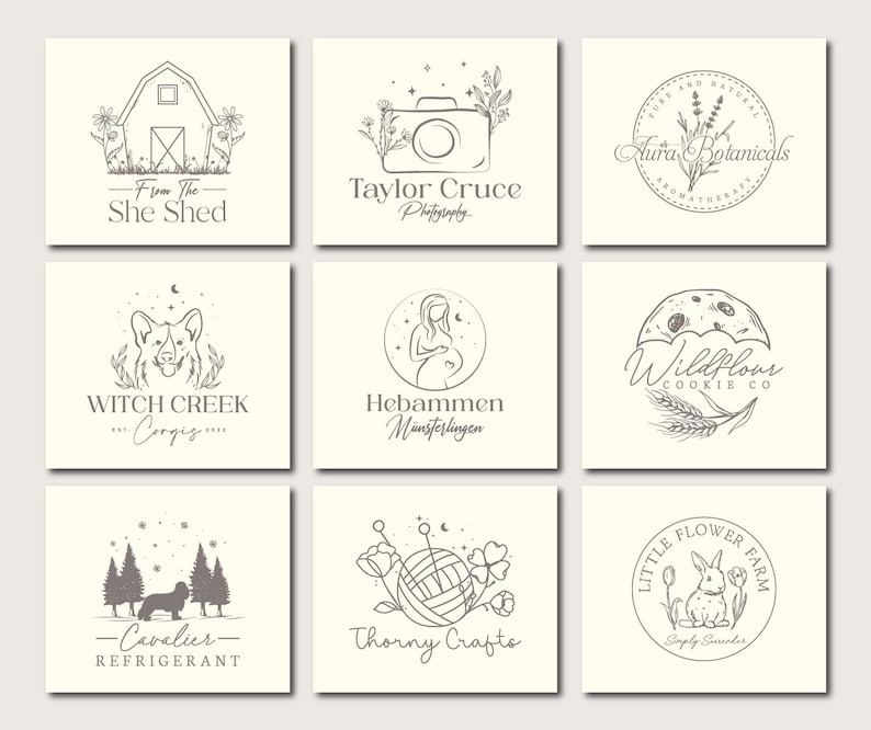 Custom Hand-drawn Logo Design: Professional Business Branding - Etsy