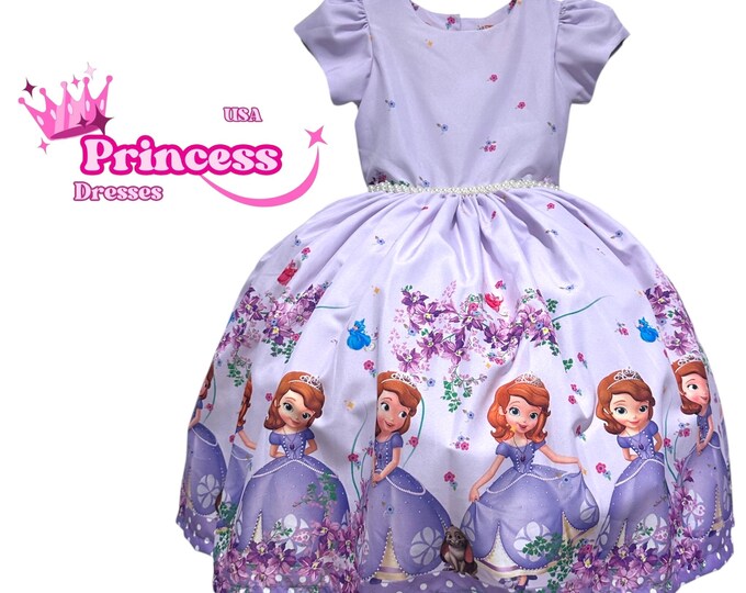 Sofia Princess Dress/ Sofia Birthday Outfit/ Sofia Costume/ 1st 2nd 3rd Birthday Party Gown - Etsy