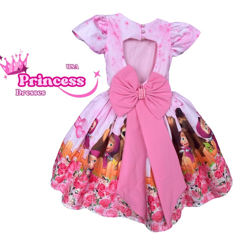 Masha Dress, Masha and the Bear Birthday Outfit, Masha Costume, Toddler ...