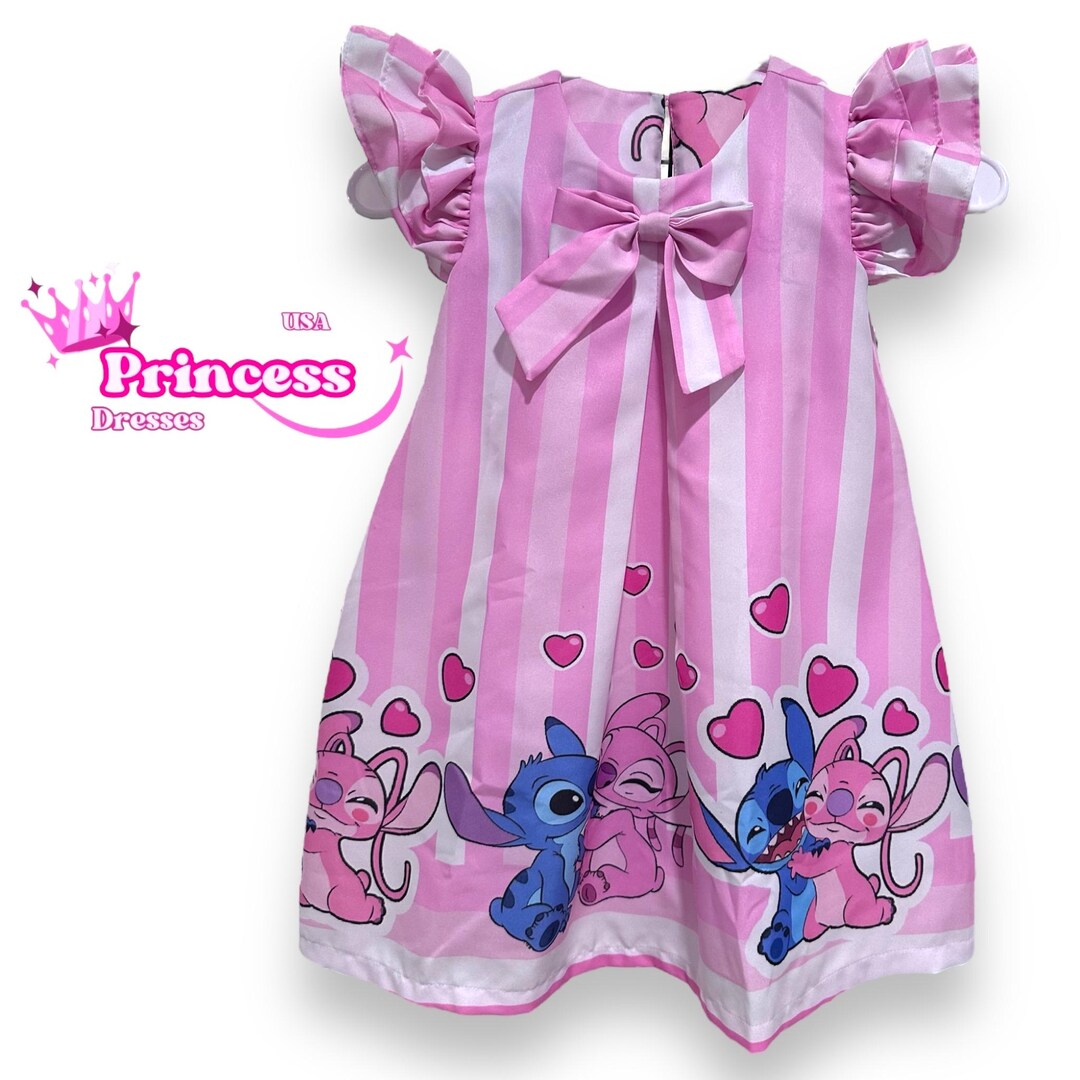 Lilo Stitch and Angel Birthday Outfit, Toddler Girl Stitch Party Dress ...