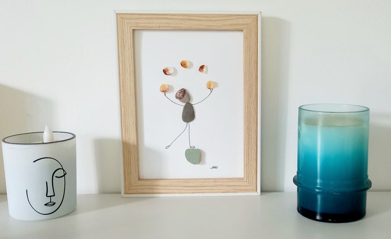 Seaglass Art, Sea Glass Juggler, Boho Decoration, Christmas Gift ...