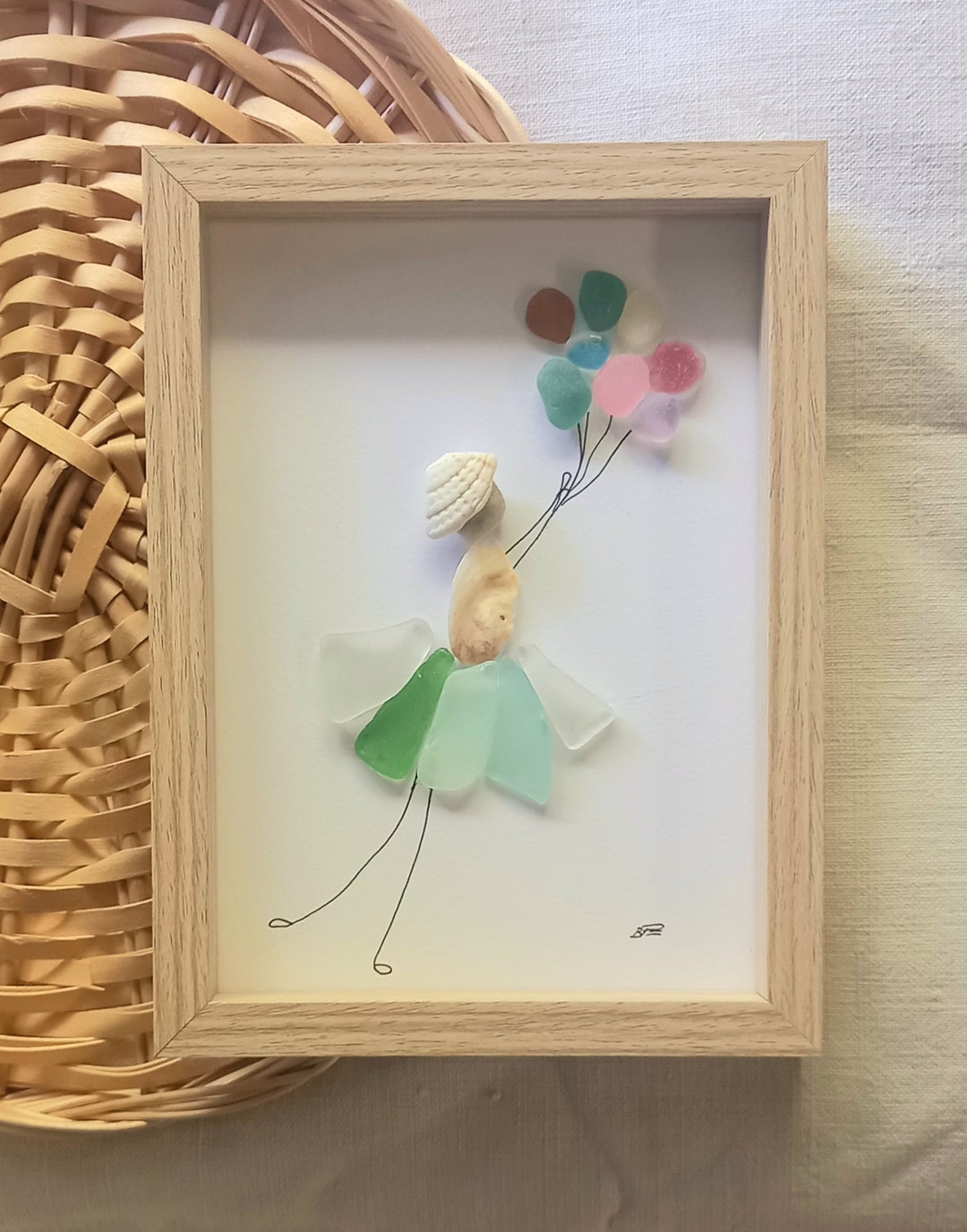 Sea Glass, Sea Glass Woman, Sea Glass Balloon, Sea Glass Artwork, Sea ...