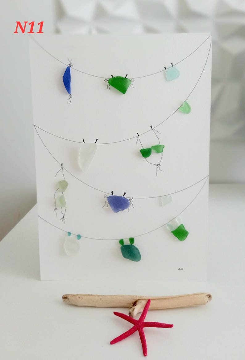 Sea Glass Swimsuit Art – Clothesline Beach Decor – Mediterranean Sea ...