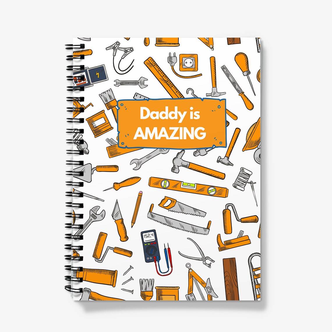 Amazing Daddy DIY Spiral Notebook, Choice of Ruled/lined or Graph Pages ...