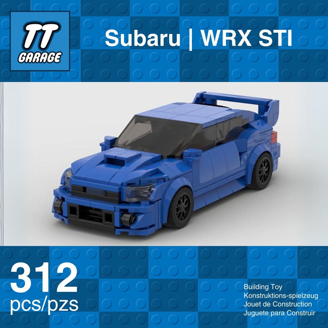 Buildable Subaru WRX STI Gift for Car Enthusiasts MOC Build 312 Pieces ...