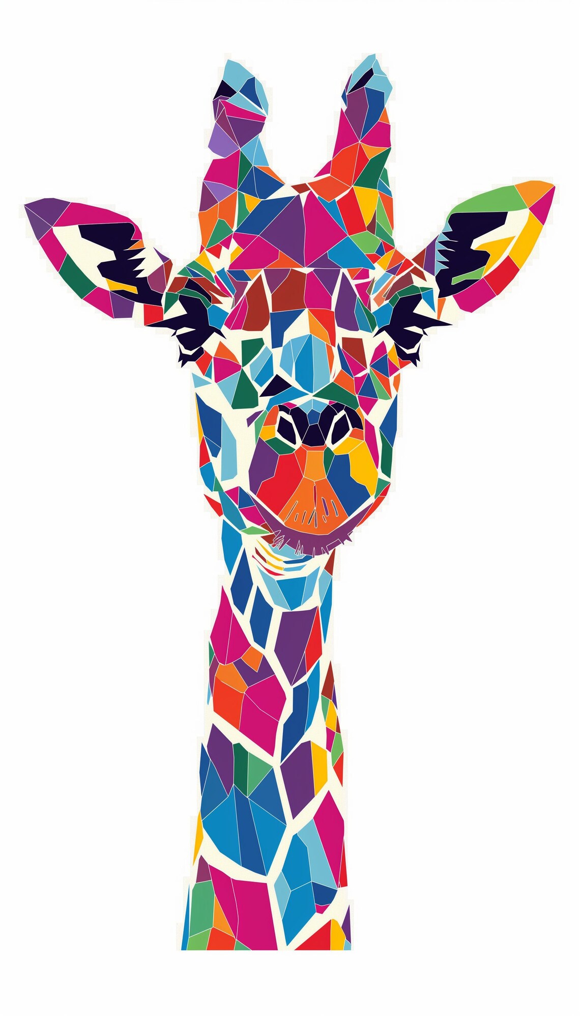 Colourful Giraffe Modern Art High Quality Print - Etsy