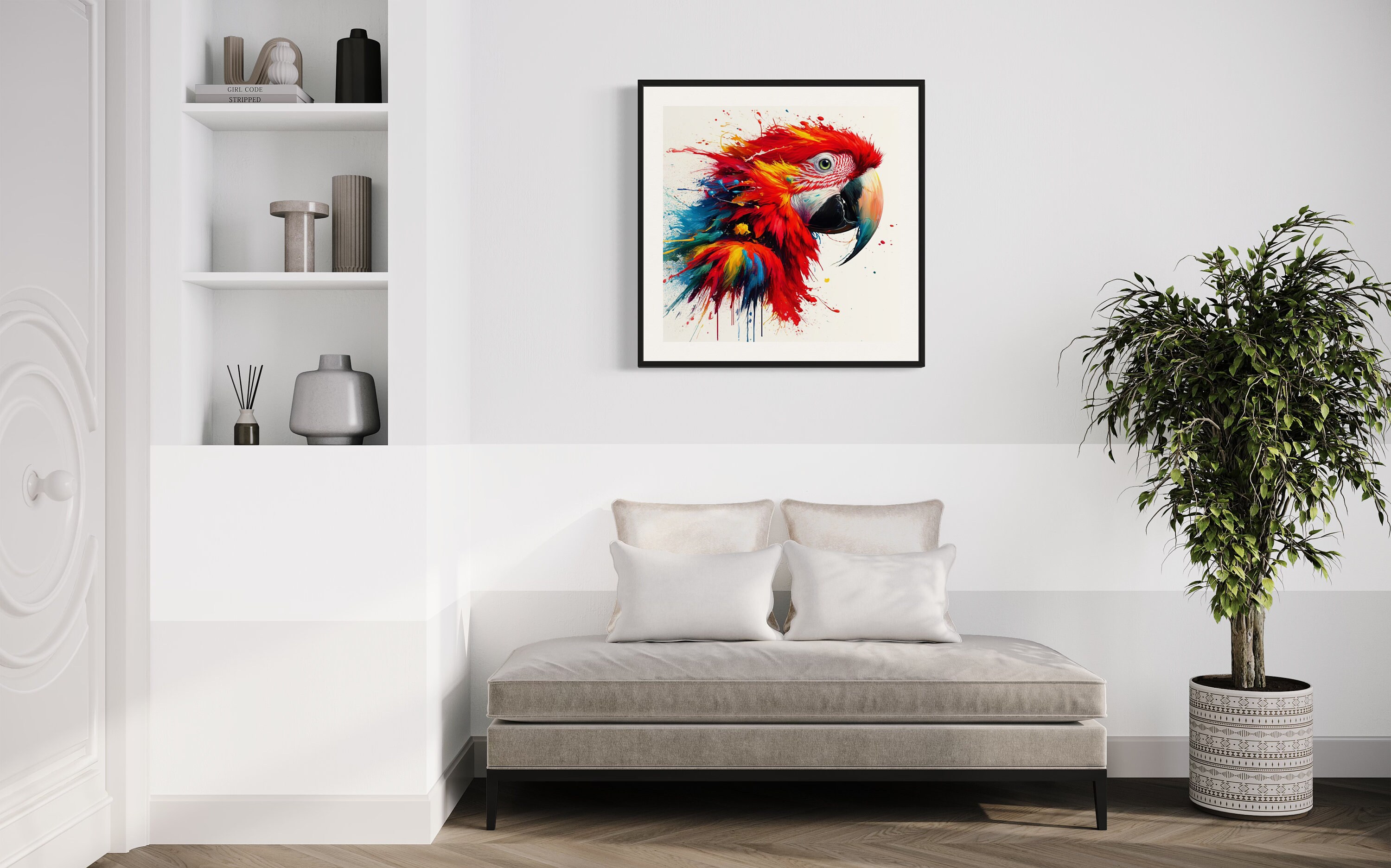 Exotic Macaw Parrot Modern Art High Quality Print - Etsy