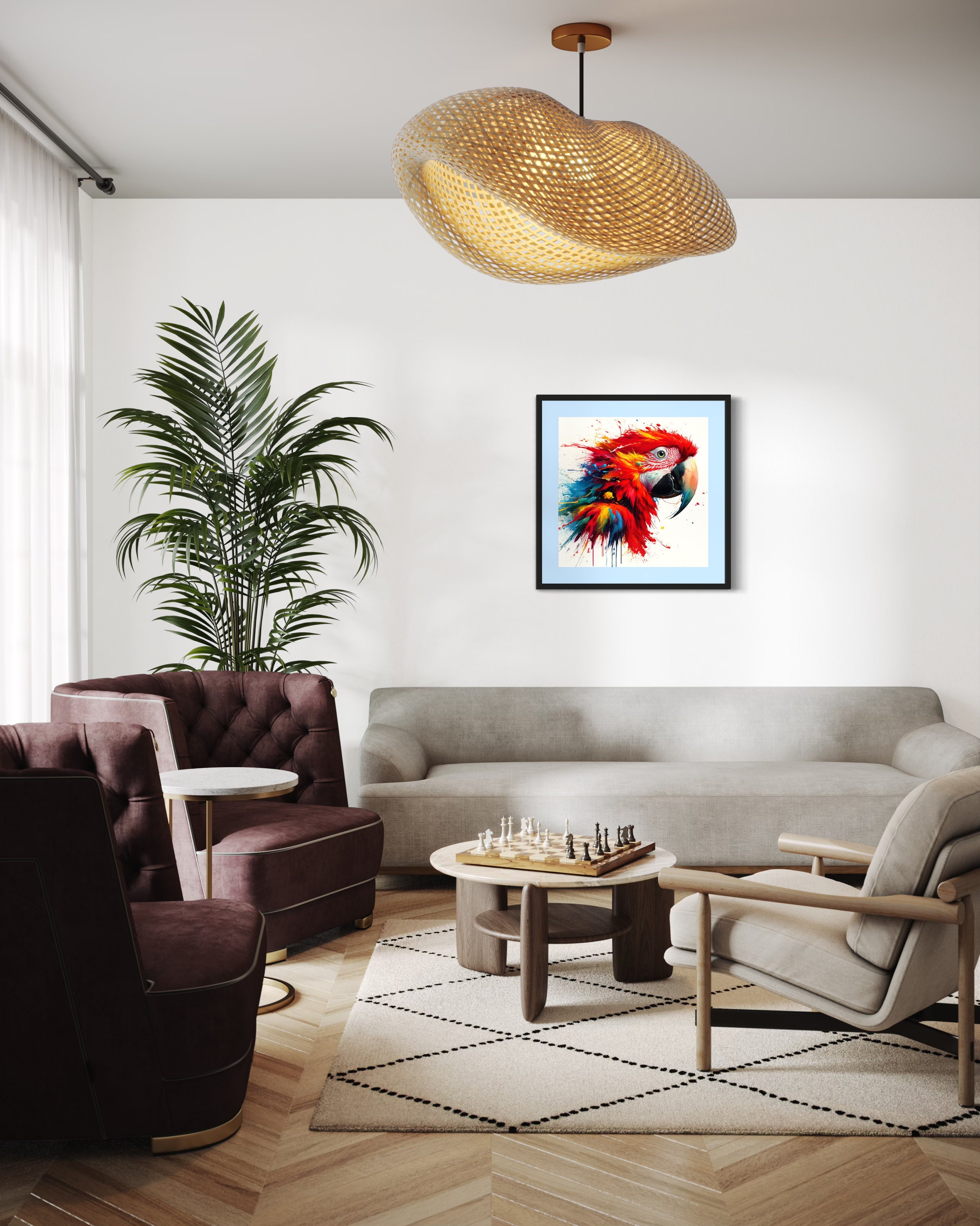 Exotic Macaw Parrot Modern Art High Quality Print - Etsy