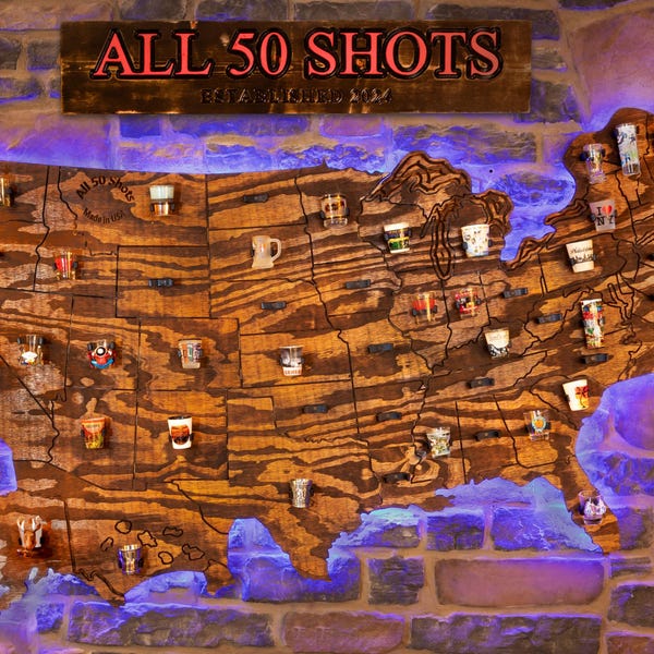 Wood Shot Glass Wall - Etsy