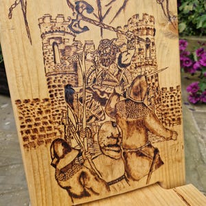 Viking Throne Stargazer Pyrography Unique Odin Fenrir Wolf Longboat ...