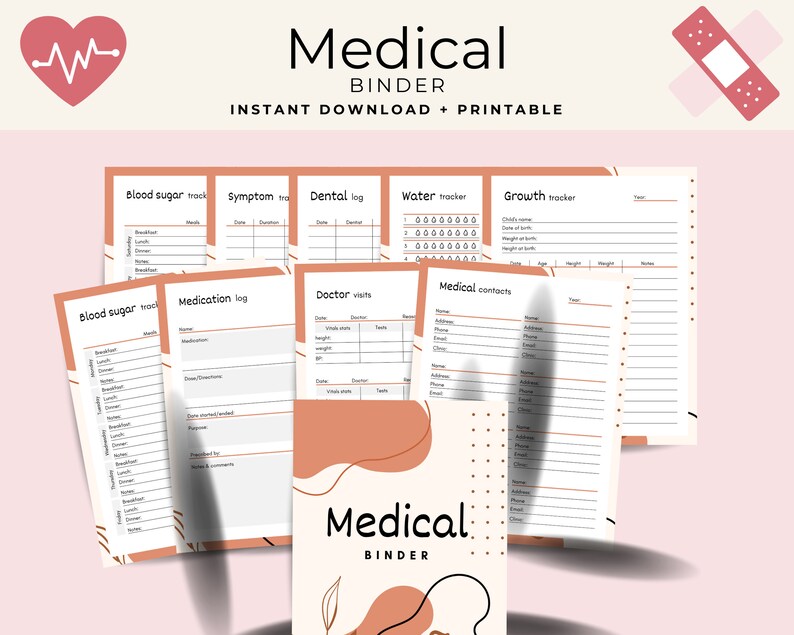 Medical Binder - Medical History Tracker, Family Health Tracker ...