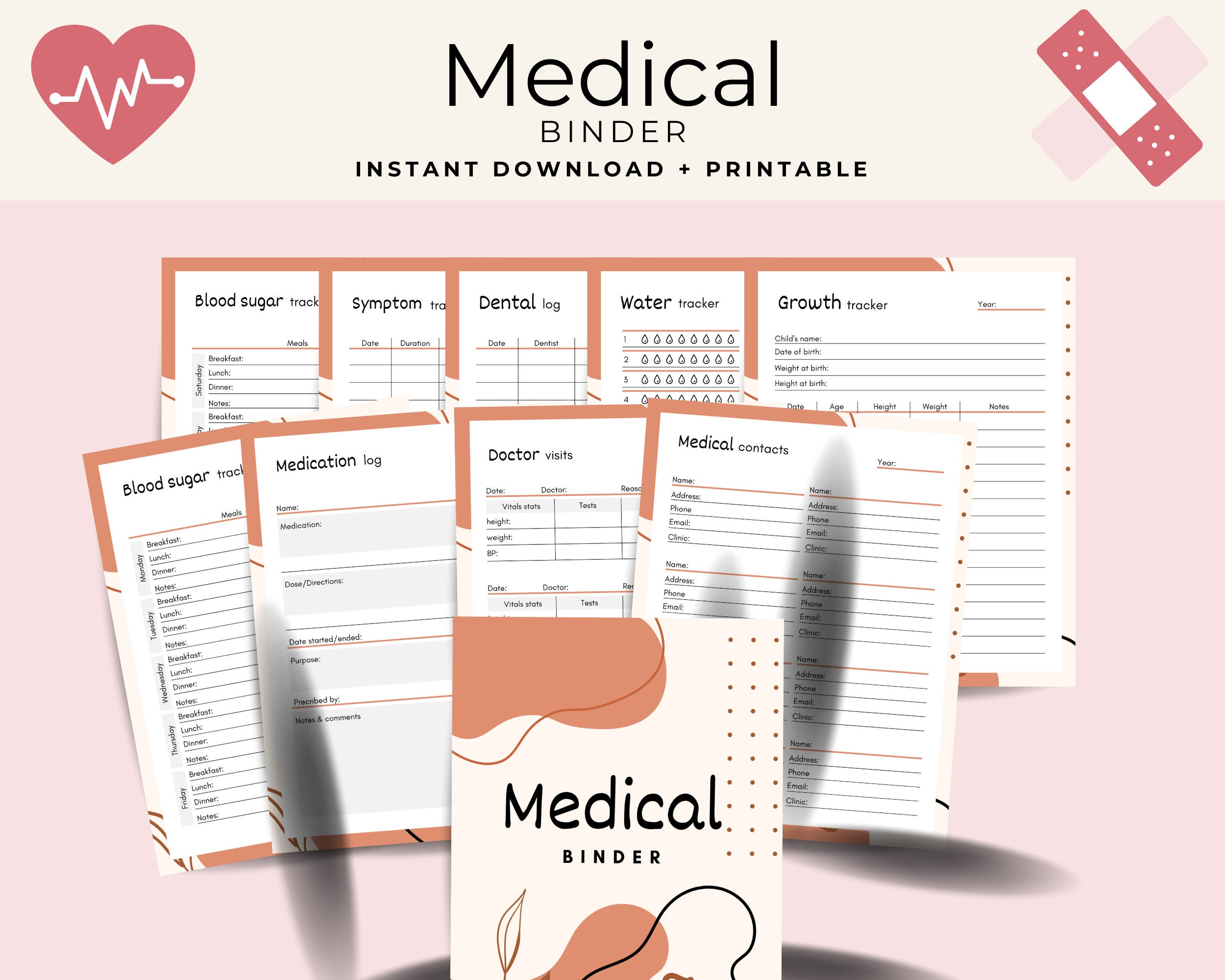 Medical Binder - Medical History Tracker, Family Health Tracker ...