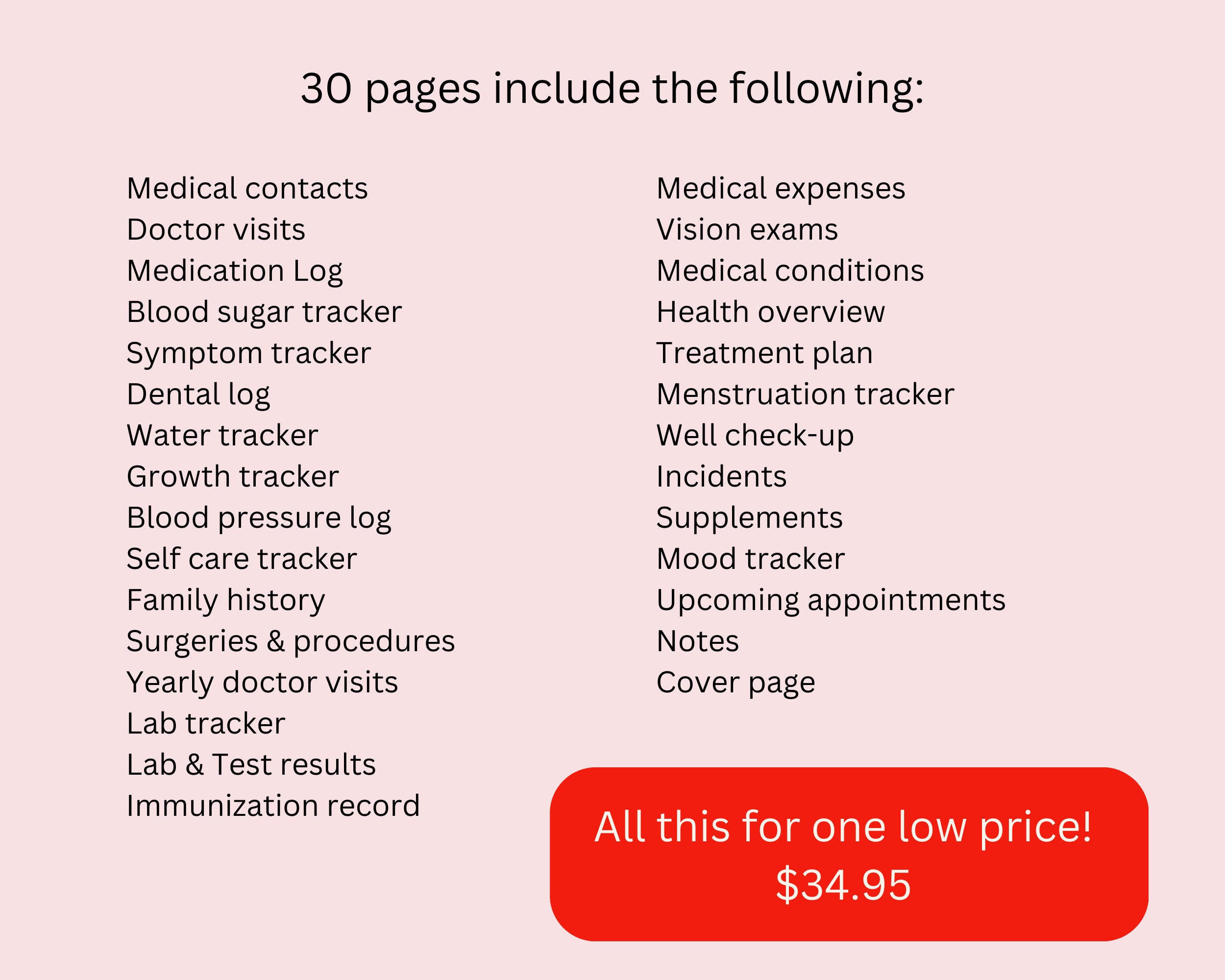 Medical Binder - Medical History Tracker, Family Health Tracker ...