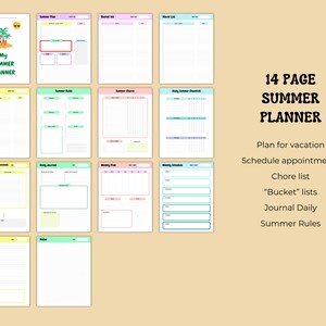 My Summer Planner a Digital Download Printable - Etsy