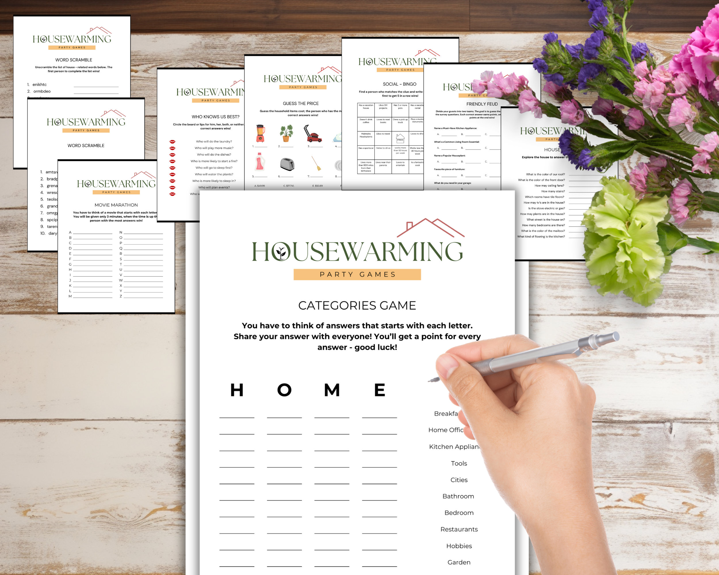 Housewarming Party Games, Printable Icebreaker, Moving-in Games - Etsy