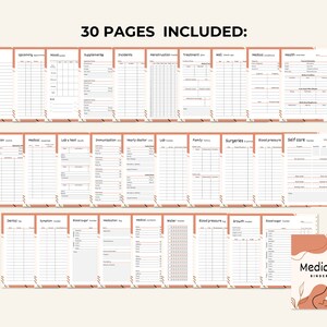 Medical Binder - Medical History Tracker, Family Health Tracker ...