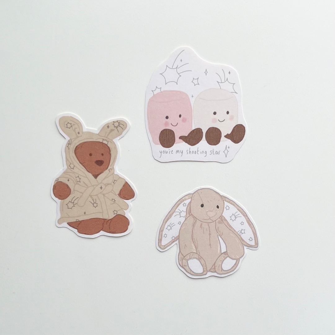 Jellycat Sticker Packs - Etsy