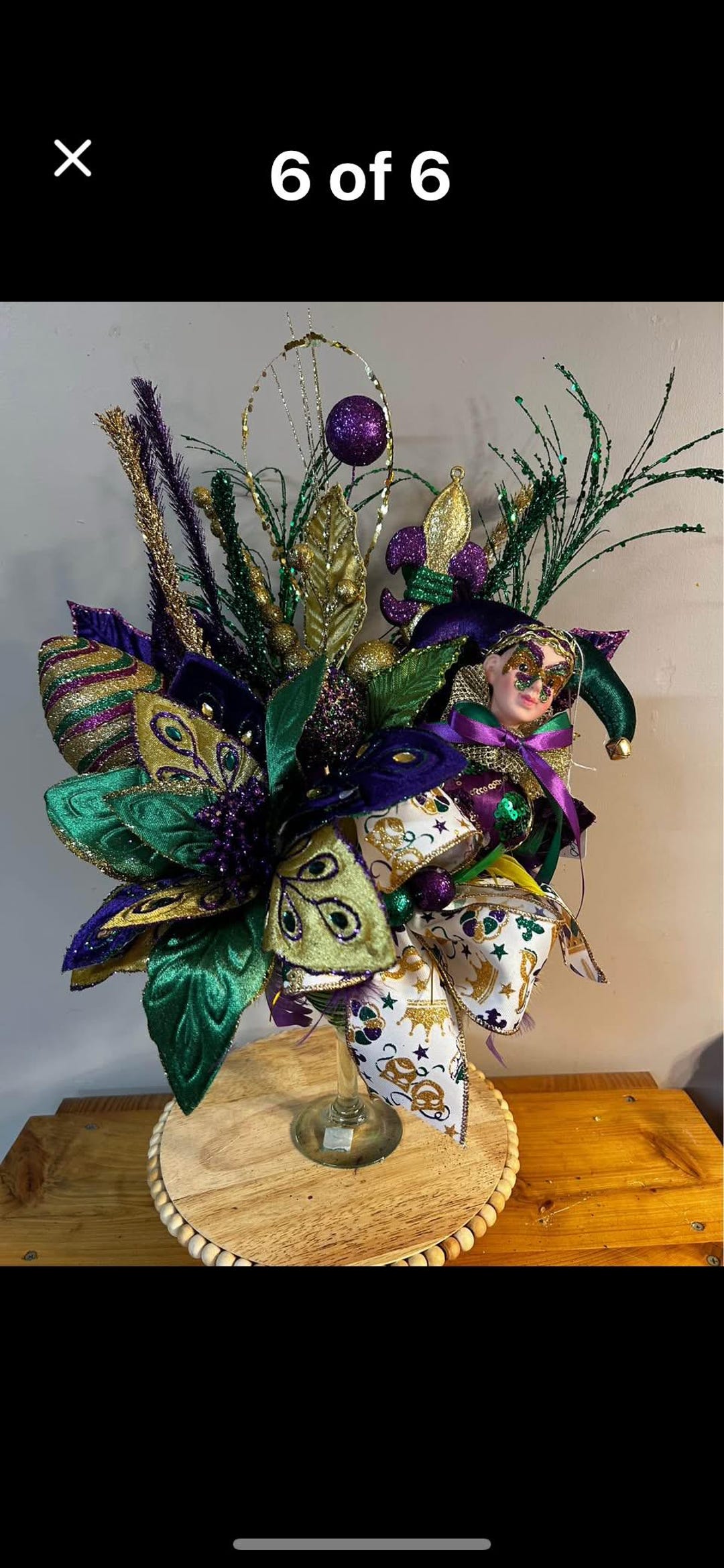 Mardi Gras Martini Arrangement - Etsy