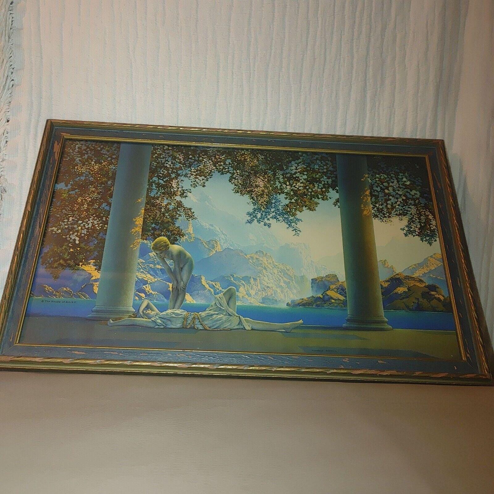 Maxfield Parrish Large 19x13 Daybreak Print House of Art Frame Freyer ...