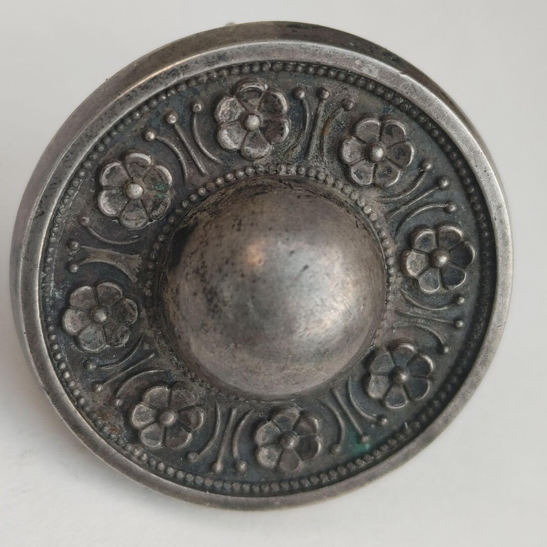 Antique Silver Sentiment Pin Mourning Brooch Victorian Era Forget Me ...