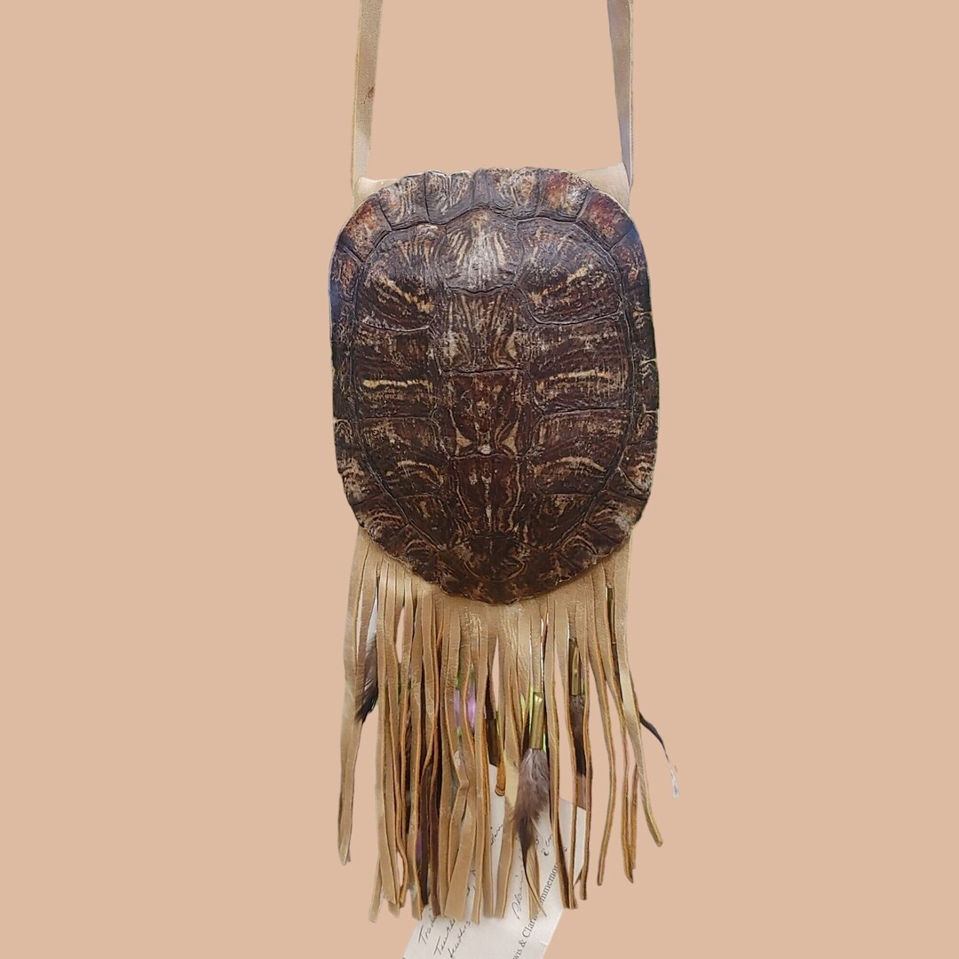 Turtle Shell Native American Warriors of the Plains Medicine Purse ...