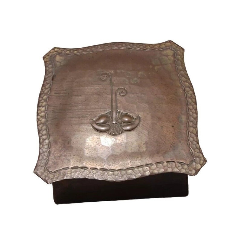 Roycroft Hammered Copper Inkwell Art & Craft Brass Finish - Etsy