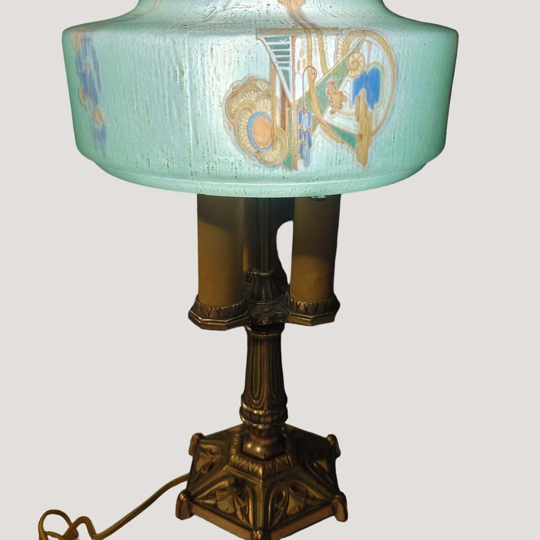 Lightolier Dinoliers Lamp Antique 1920s Hybrid Art Deco Nouveau ...