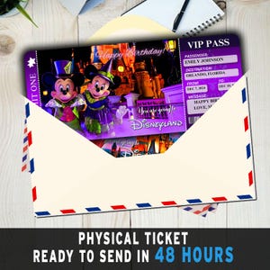 Physical Laminated Disney Halloween Ticket Theme Park Surprise Ticket ...