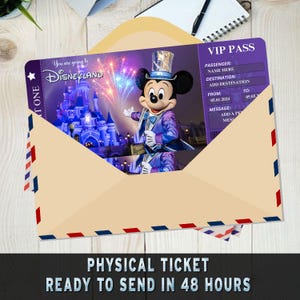 Personalized Laminated Disney Ticket, Surprise Reveal - Etsy