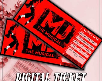 MJ the Musical Theatre Ticket - Surprise Reveal, Gift Card, West End ...