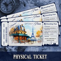 Paris Ticket, Airline Ticket Template, Paris Boarding Pass, Travel ...