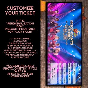 Descendants Concert Ticket Gift | Personalized Kids Concert Surprise ...