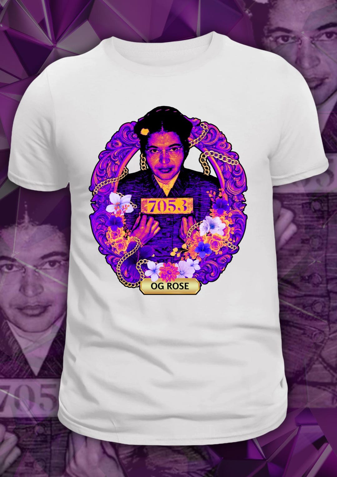 Rosa Parks: MUG Shot Crop T-shirt Black History Month/ Civil Rights ...