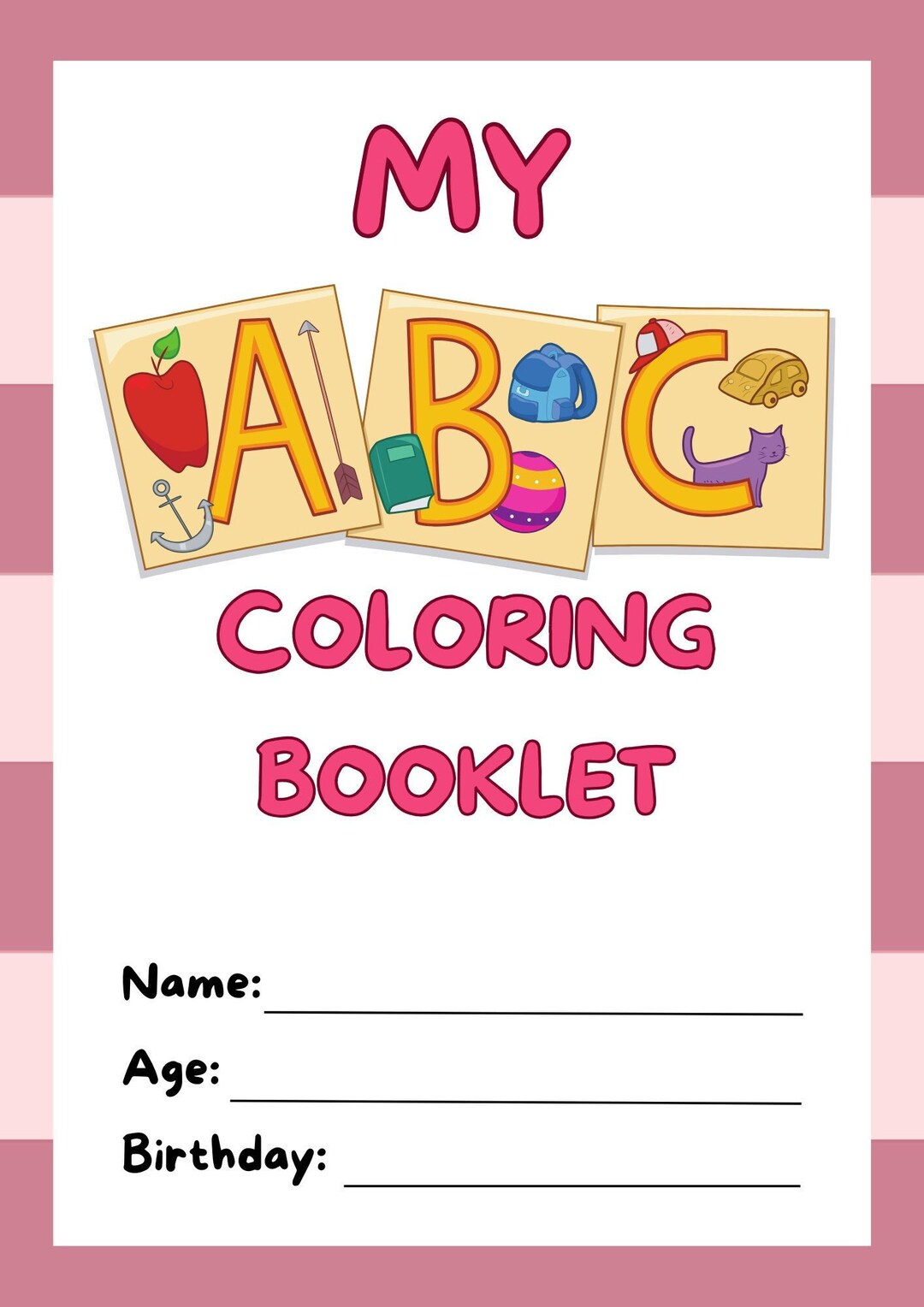 Printable Alphabet Coloring Pages, Worksheets for Kids, Pdf - Etsy