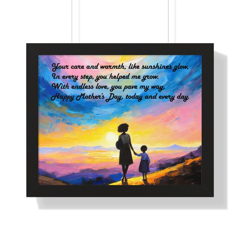 Mother's Day Framed Art Print and Special Poem. mother and Child - Etsy