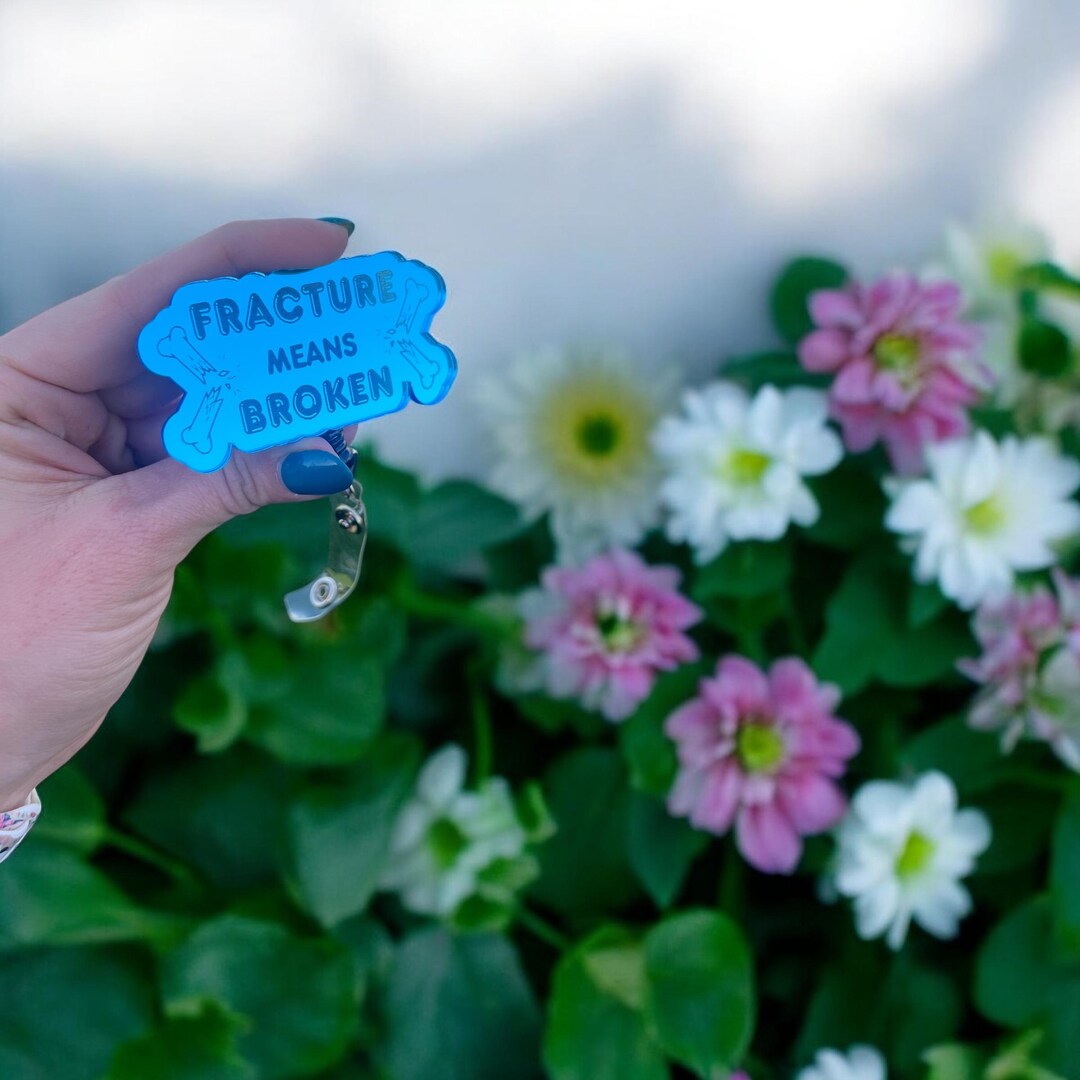 Blue Mirror Fracture is Broken Badge Reel - Etsy