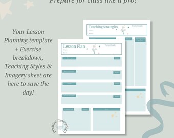 Dance Teacher Lesson Plan Printable-instant Download - Etsy