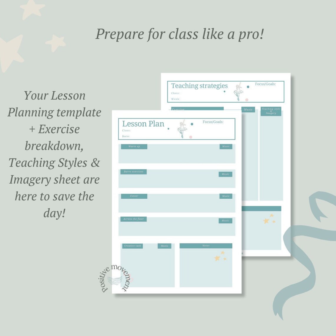 Ballet Teacher Lesson Plan Bundle, Digital Dance Lesson Plan Template ...