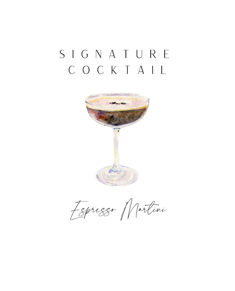 Signature Cocktail Sign - Etsy