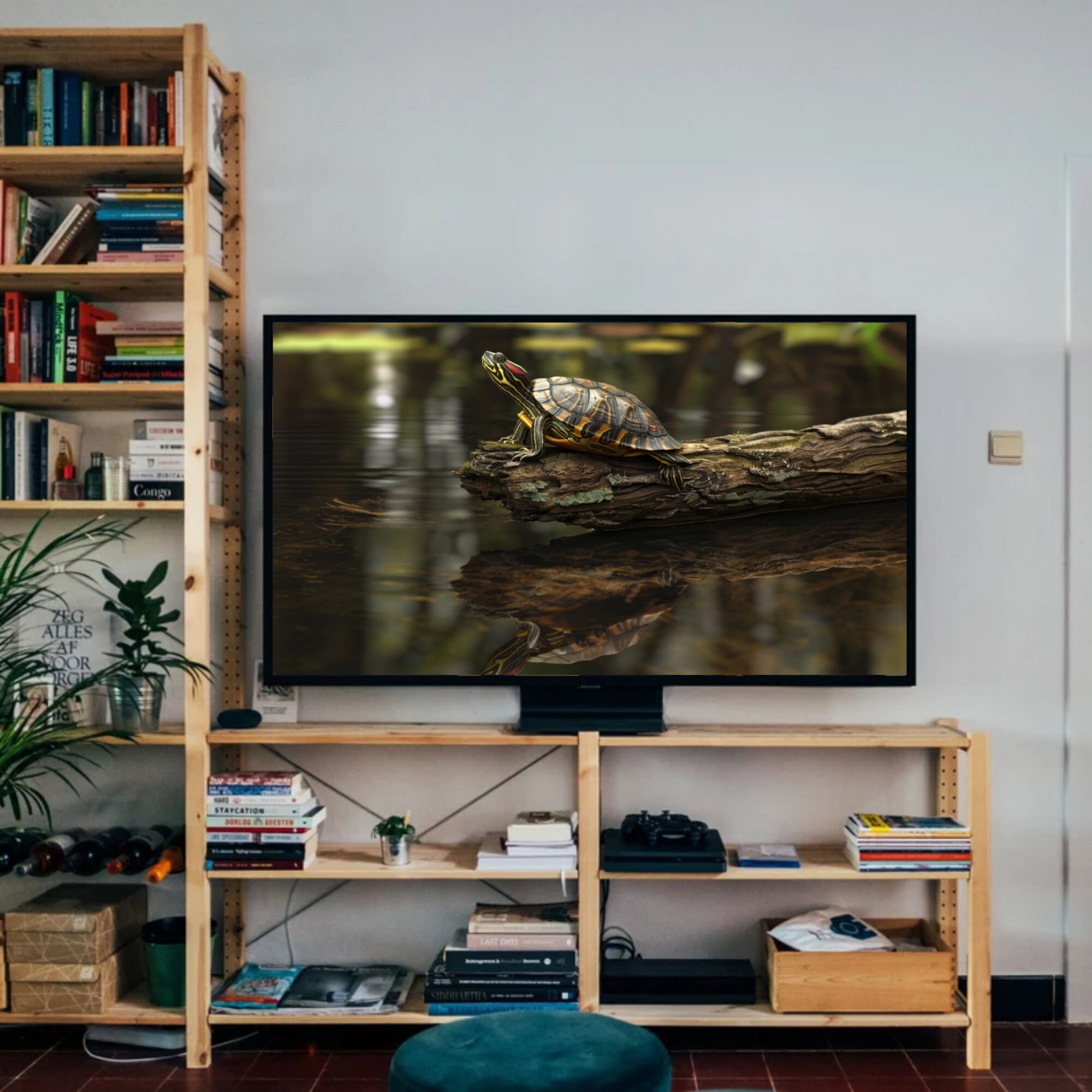 Samsung Frame TV | Red-eared Slider PNG Bundle | Digital Download | Red ...