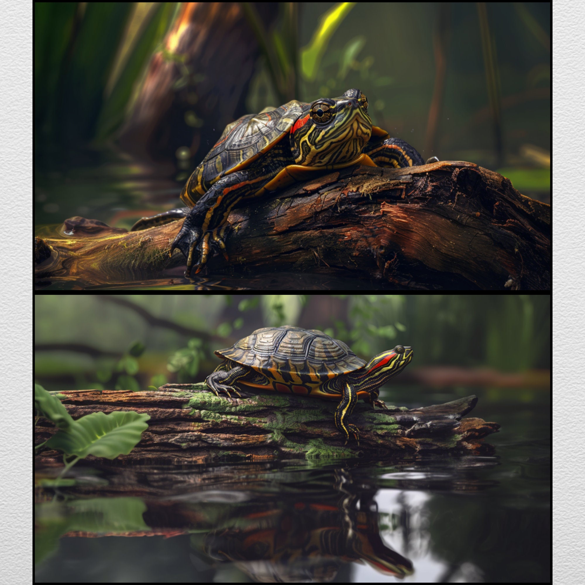 Samsung Frame TV | Red-eared Slider PNG Bundle | Digital Download | Red ...