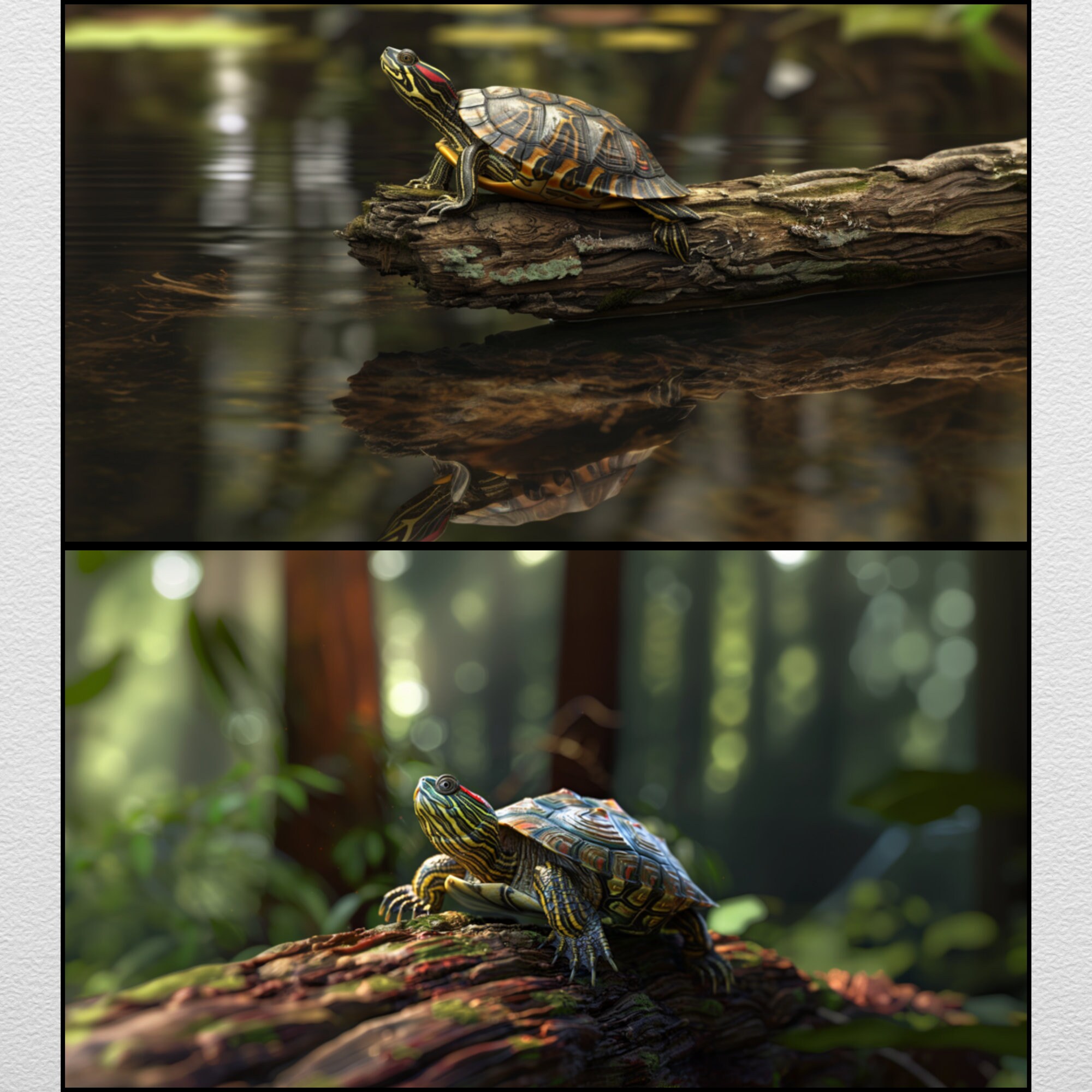 Samsung Frame TV | Red-eared Slider PNG Bundle | Digital Download | Red ...