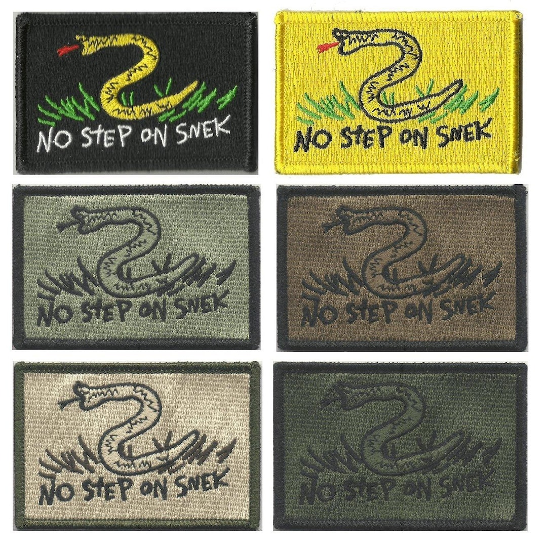Buckup Tactical Morale Patch Hook No Step on Snek 2X3 Tactical Patches - Etsy