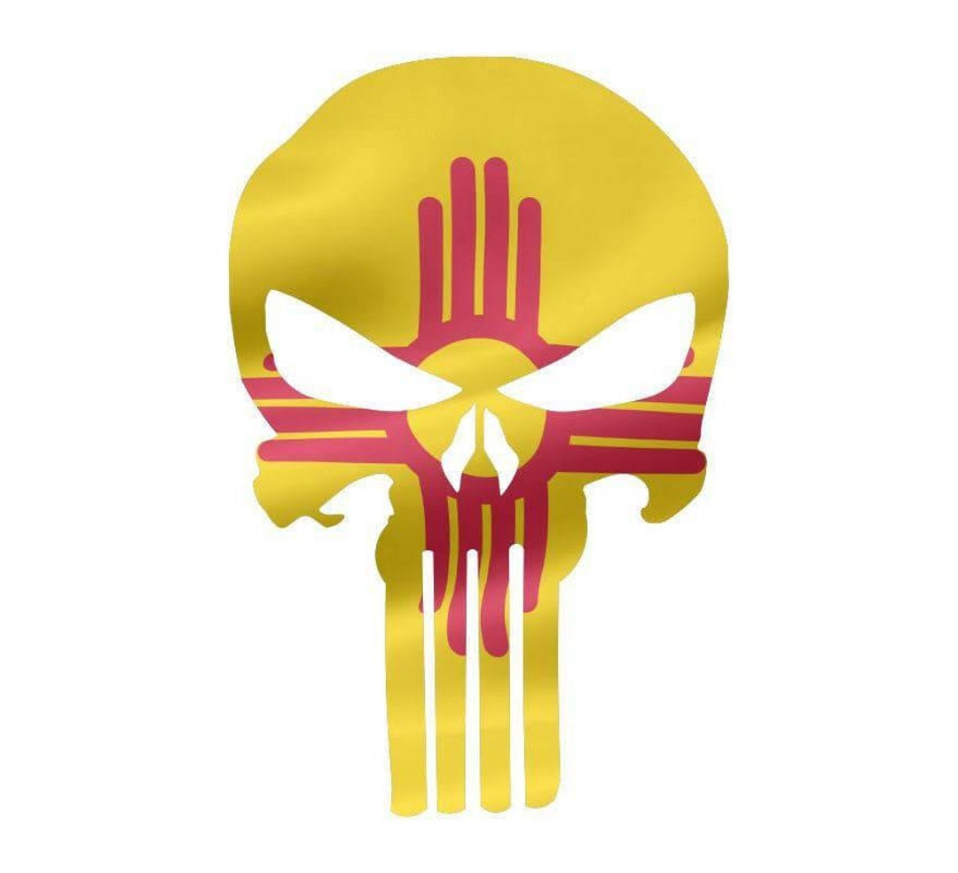 Punisher Skull New Mexico Flag Window Decal Sticker Graphic Multiple ...