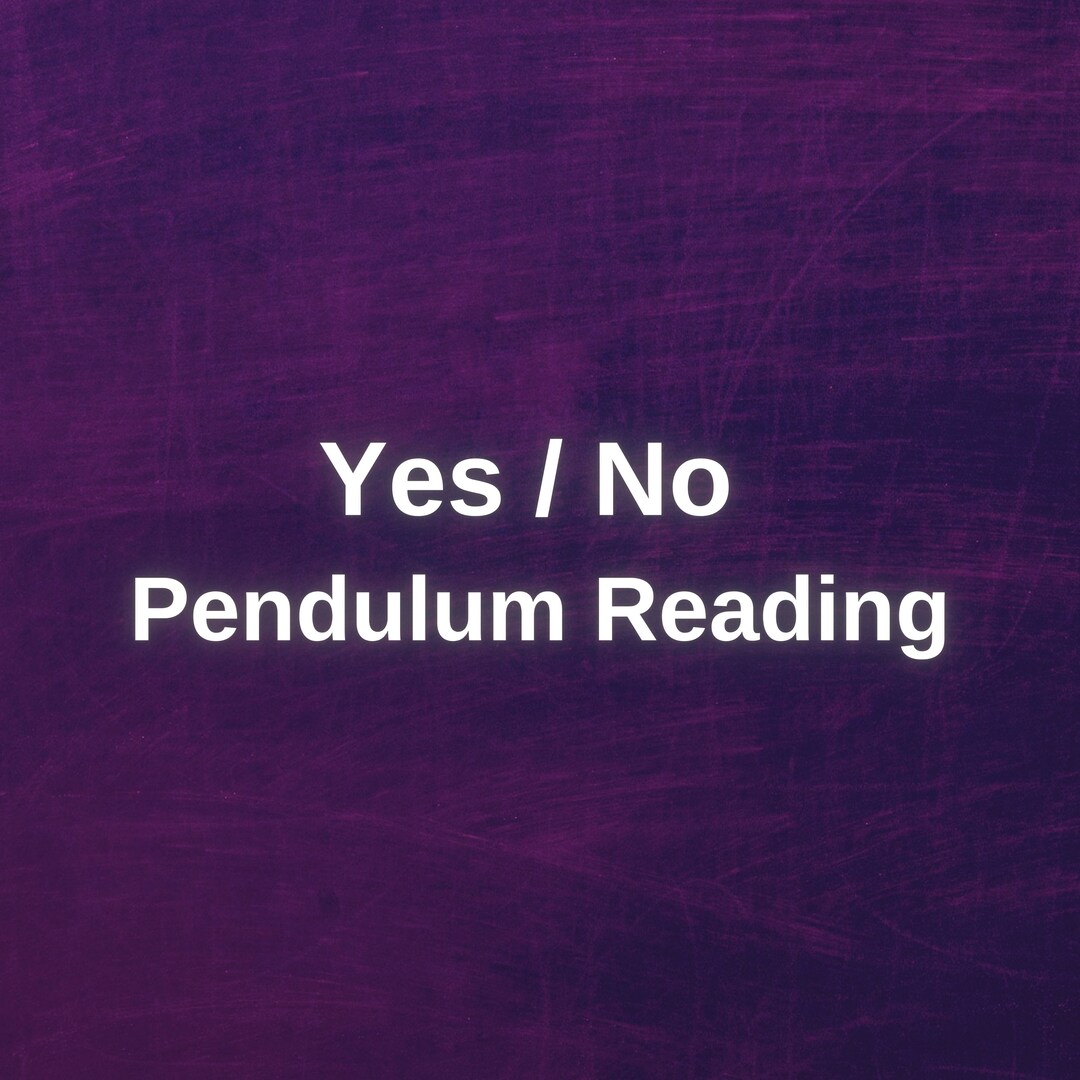 SAME DAY 3 Questions Yes/no Pendulum Reading - Etsy